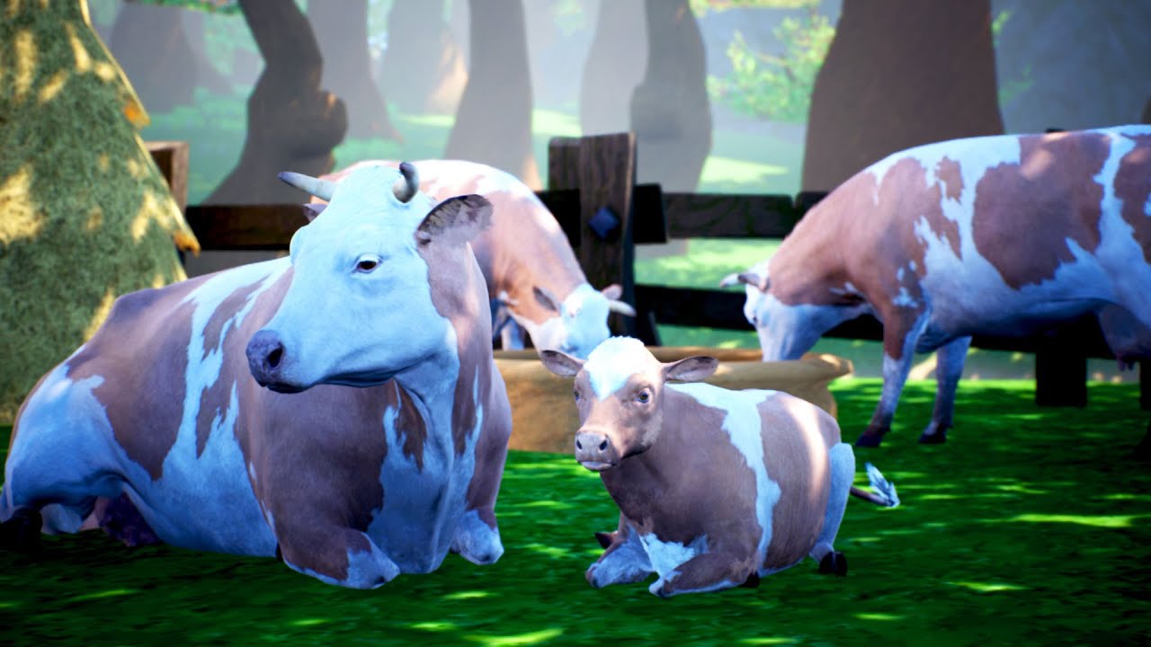 Learn About Cow | Learn Animal Sounds and Life in Hindi | Cow Life ...