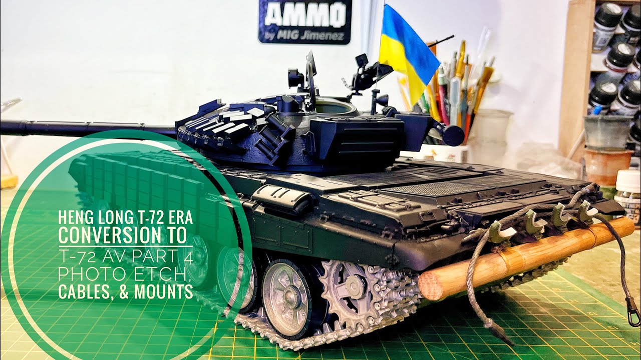 NEW RC Tank Heng Long T-72 ERA modified to Ukrainian T-72AV Pt4 Torro ...
