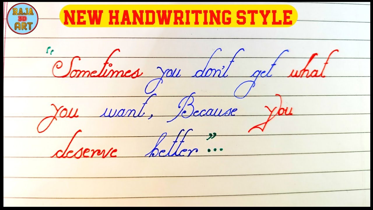 New Handwriting practice | Improve Your English Handwriting | Good ...