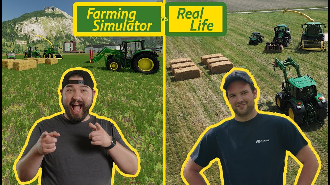 FARMING SIMULATOR VS. REAL LIFE – Die Challenge BALLEN STAPELN - YouTube