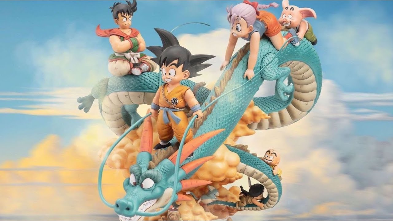 Goku, Bulma, Yamcha, Oolong, Kuririn, Upa, Puar and Shenron - Dragon ...