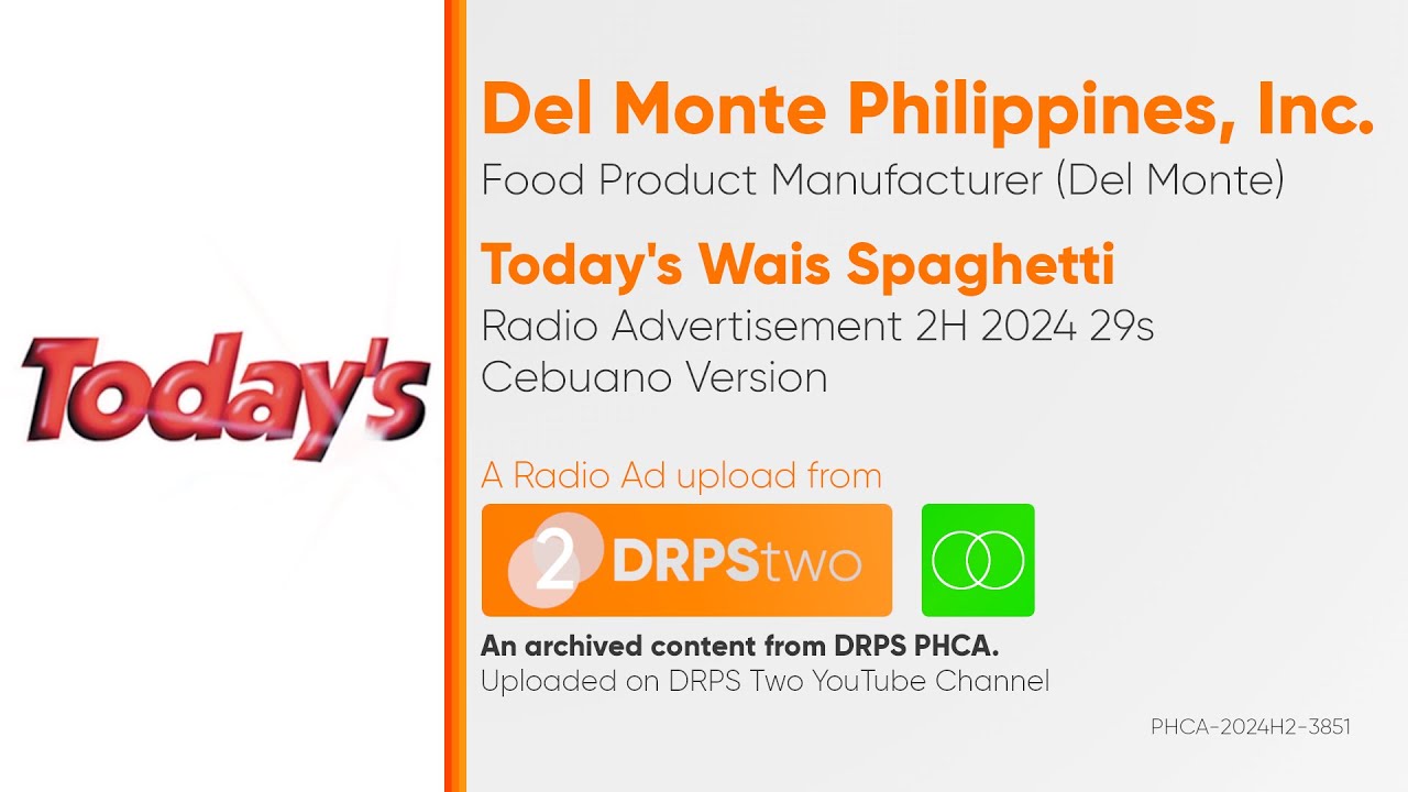 Today's Wais Spaghetti Radio Ad 2H 2024 29s (Cebuano Version) [ST ...