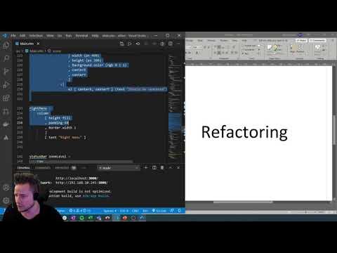 Refactoring - Part 3 of Making a graphical editor in Elm (elm-ui) - YouTube