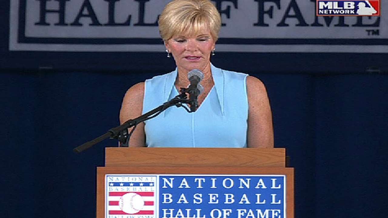 Ron Santo is inducted into the Hall of Fame - YouTube