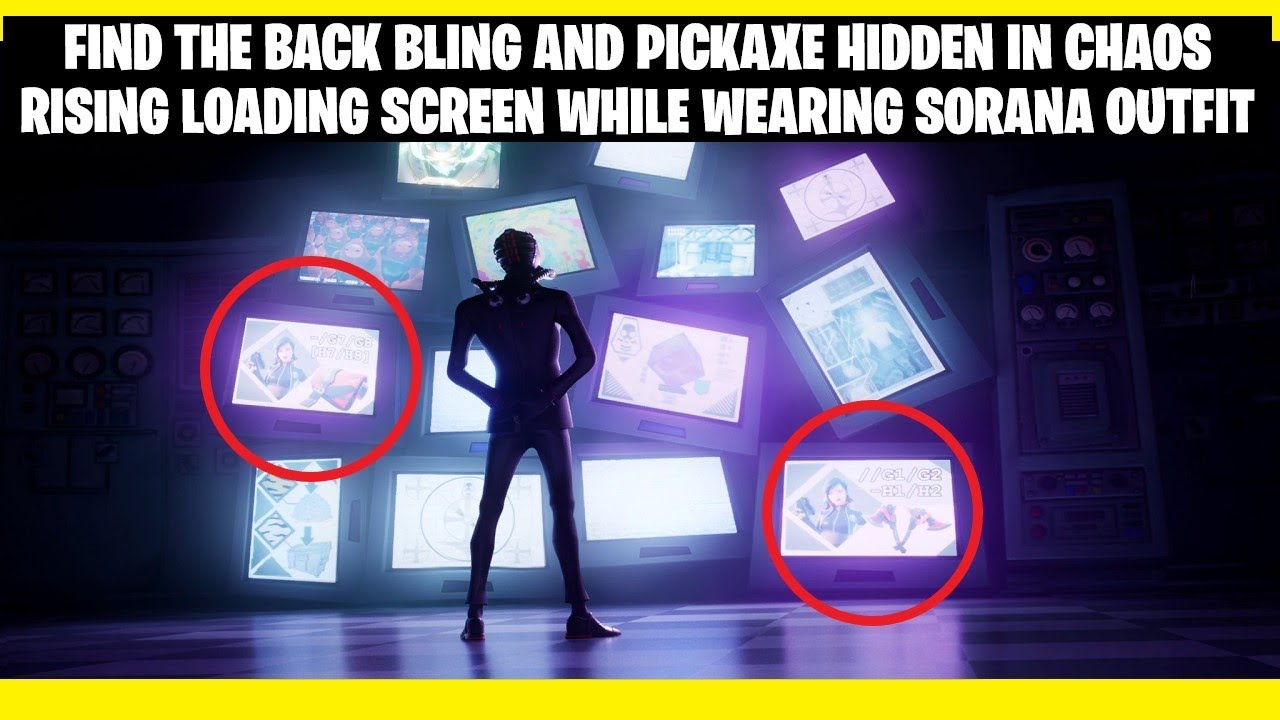 Find The Back Bling And Pickaxe Hidden In Chaos Rising Loading Screen ...