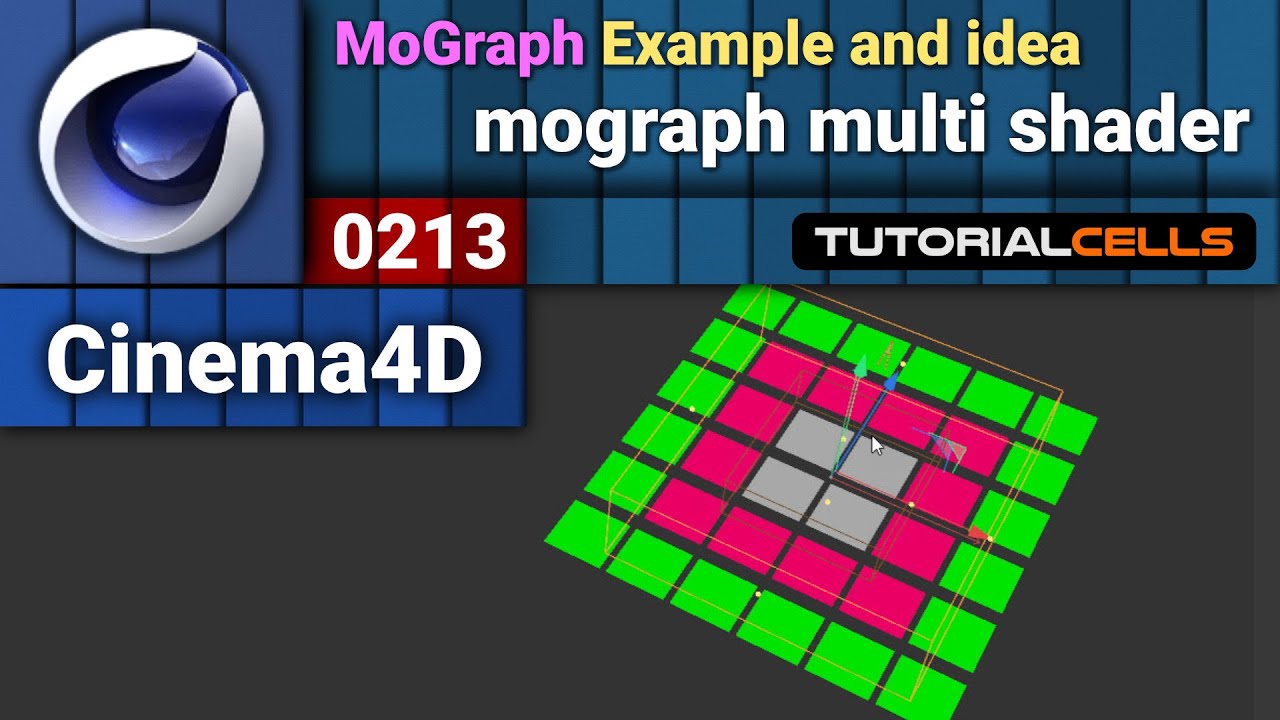 0213. MoGraph Examples ( mograph multi shader ) in cinema 4d - YouTube