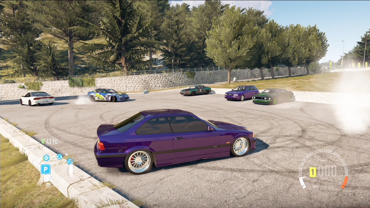 Forza Horizon 2 | Mount Drift Battles | RB26 E36, RX7, RTR Mustang, FRS ...