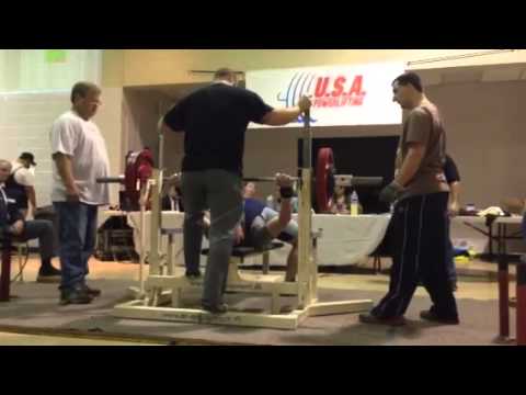 Brad Lego Bench Press 303 lbs @ 2013 Rivers Edge - YouTube
