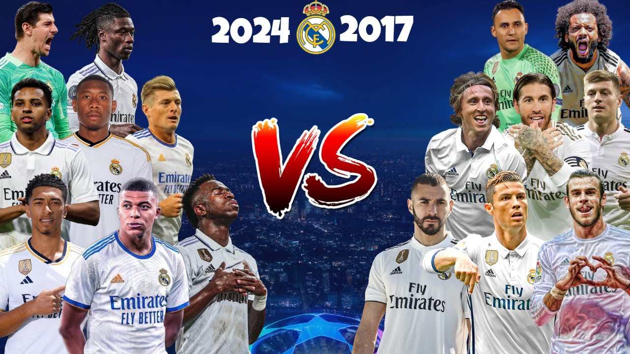 2024 REAL MADRİD VS 2017 REAL MADRİD(MBAPPE RONALDO VİNİ JR BELLİNGHAM ...