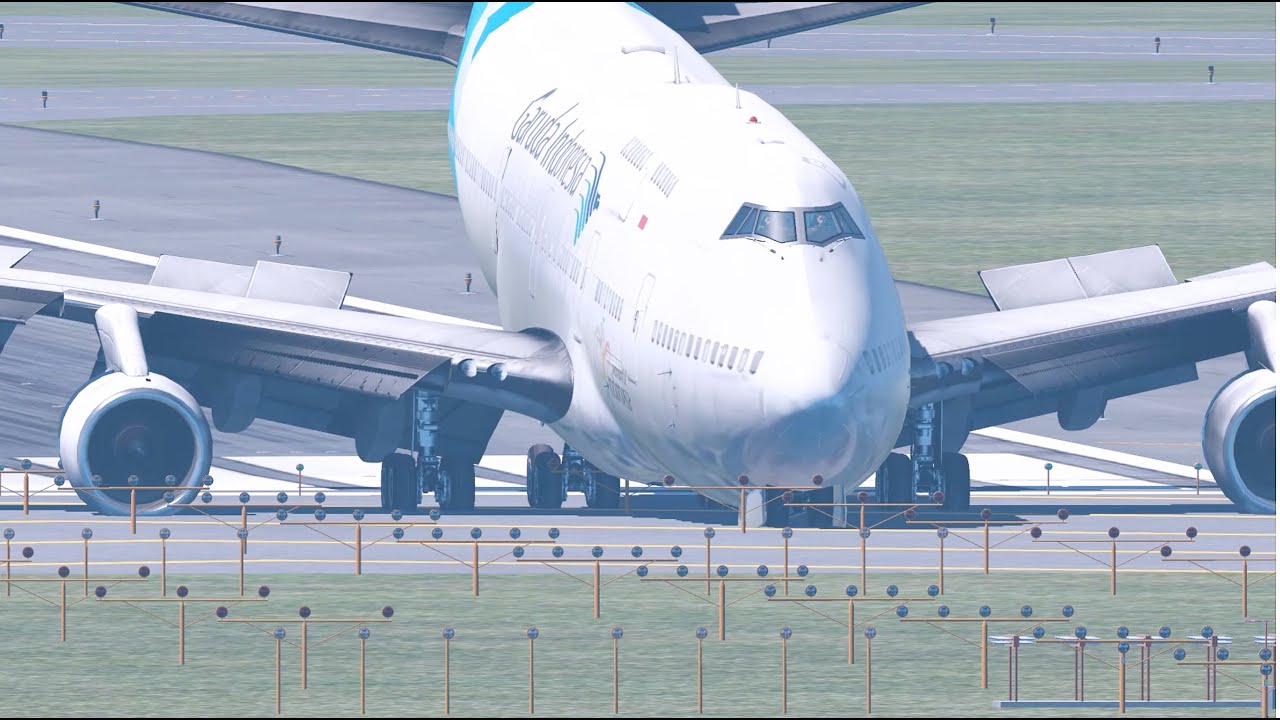 B747 Nose Gear Emergency Landing [XP11] - YouTube