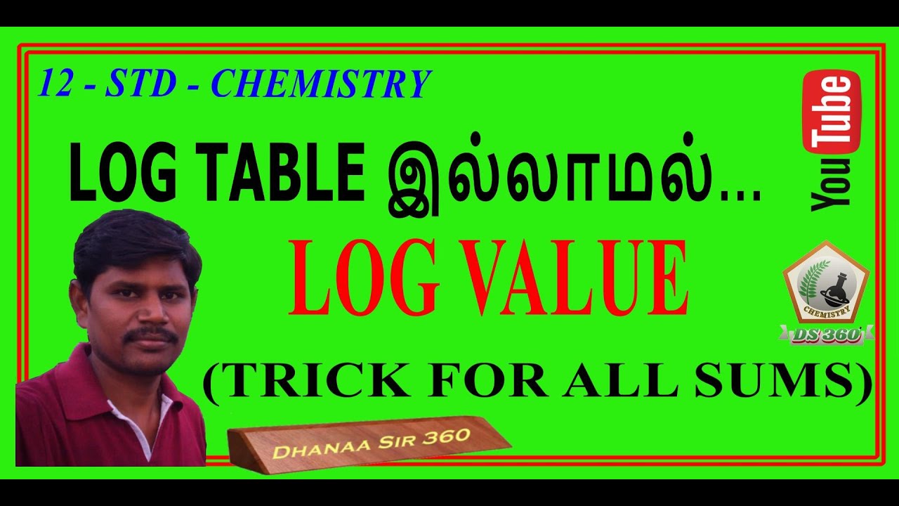 TRICKS TO FIND LOG WITHOUT LOG TABLE IN TAMIL HOW TO TAKE LOG WITHOUT