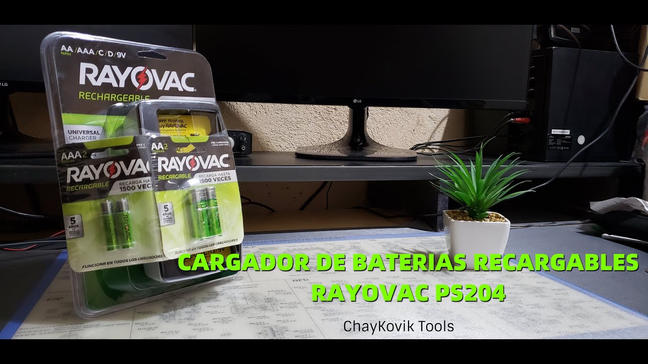 CARGADOR DE BATERIAS RECARGABLES RAYOVAC PS204 ESPAÑOL - YouTube