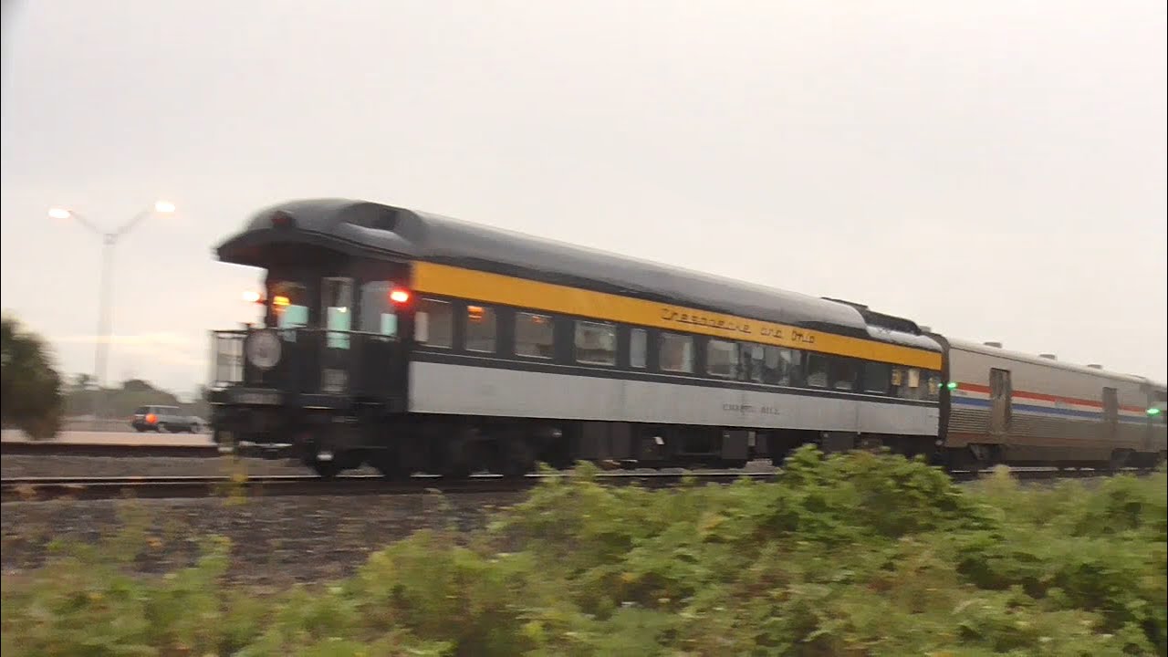 Amtrak 91 Silver Star With Dash 8 And C&O Private Car By Boynton Canal ...
