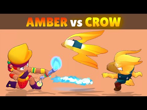 AMBER vs CROW | 22 Testler | Brawl Stars içindeki en iyi ATEŞ EFSANEVİ savaşçı!🔥