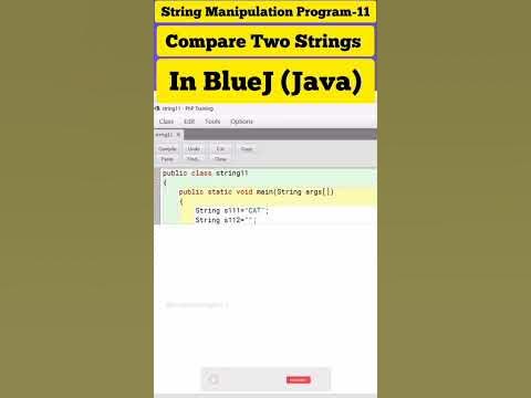 Learn How to use compareTo() Function l String Manipulation Program-11 ...