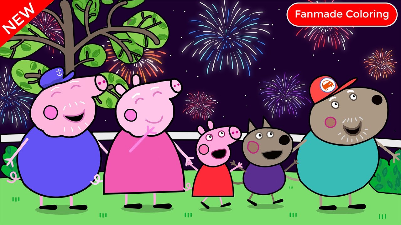 Happy New Year 2023! Peppa Pig Fanmade Coloring Story - YouTube