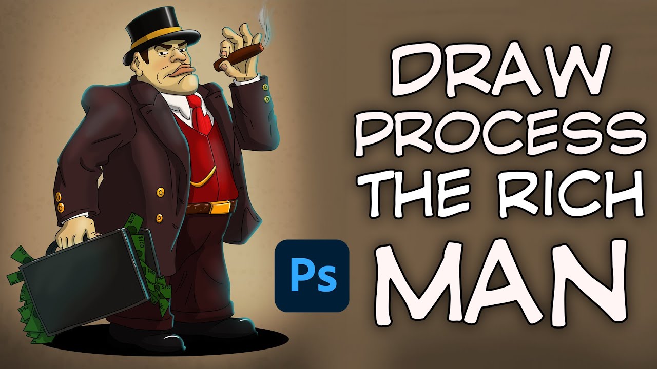 Draw Process the rich man - YouTube