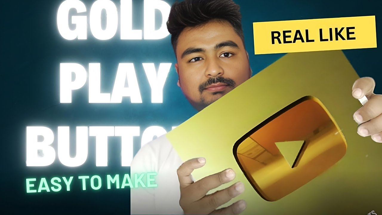 Make Your Own Gold Play Button At Home In 20 Minutes Youtube