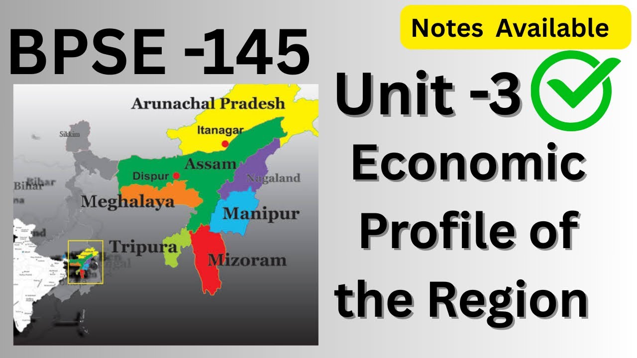 BPSE-145 \\ Unit-3 Economic Profile of The Region #ignou #bpse145 # ...