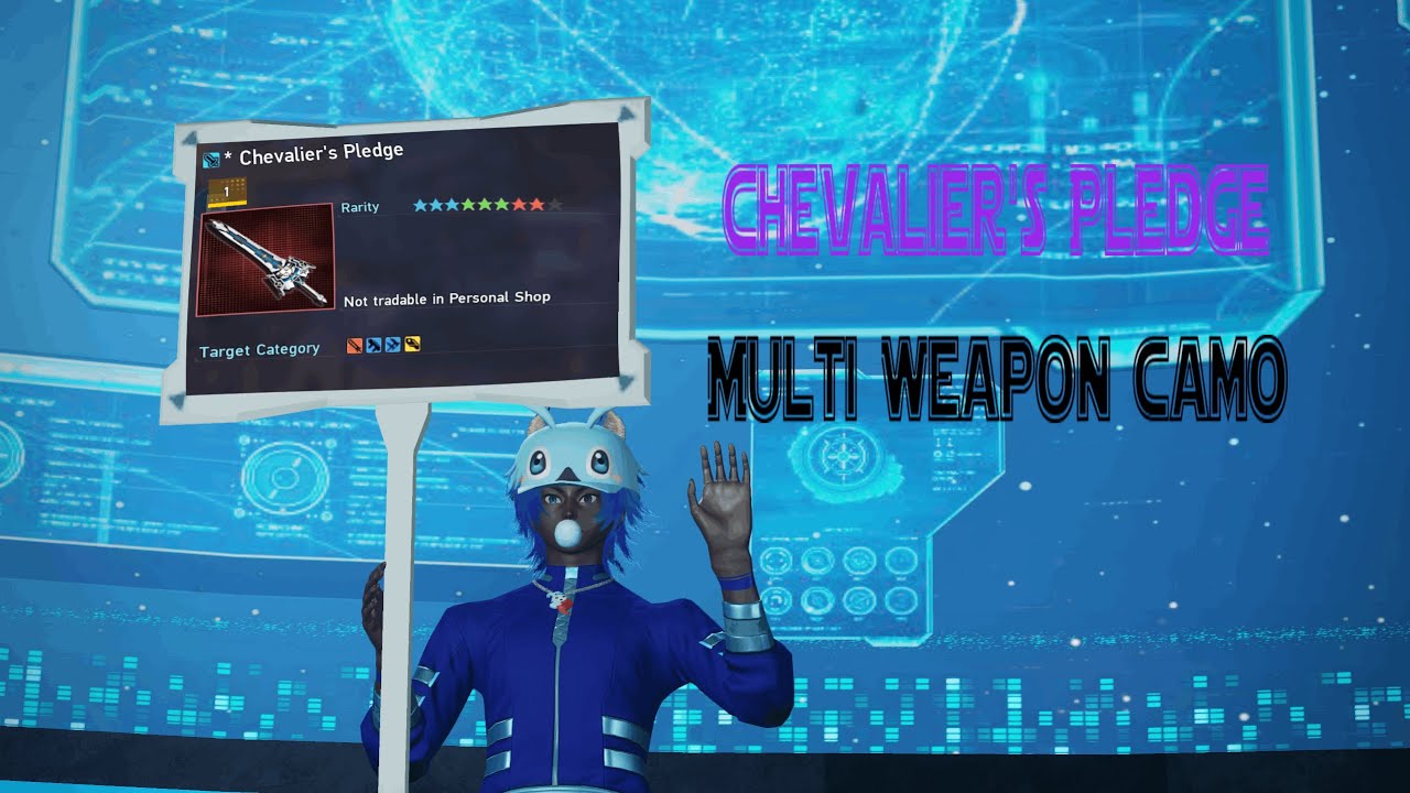 PSO2NGS Chevalier's Pledge Multi Weapon camo - YouTube