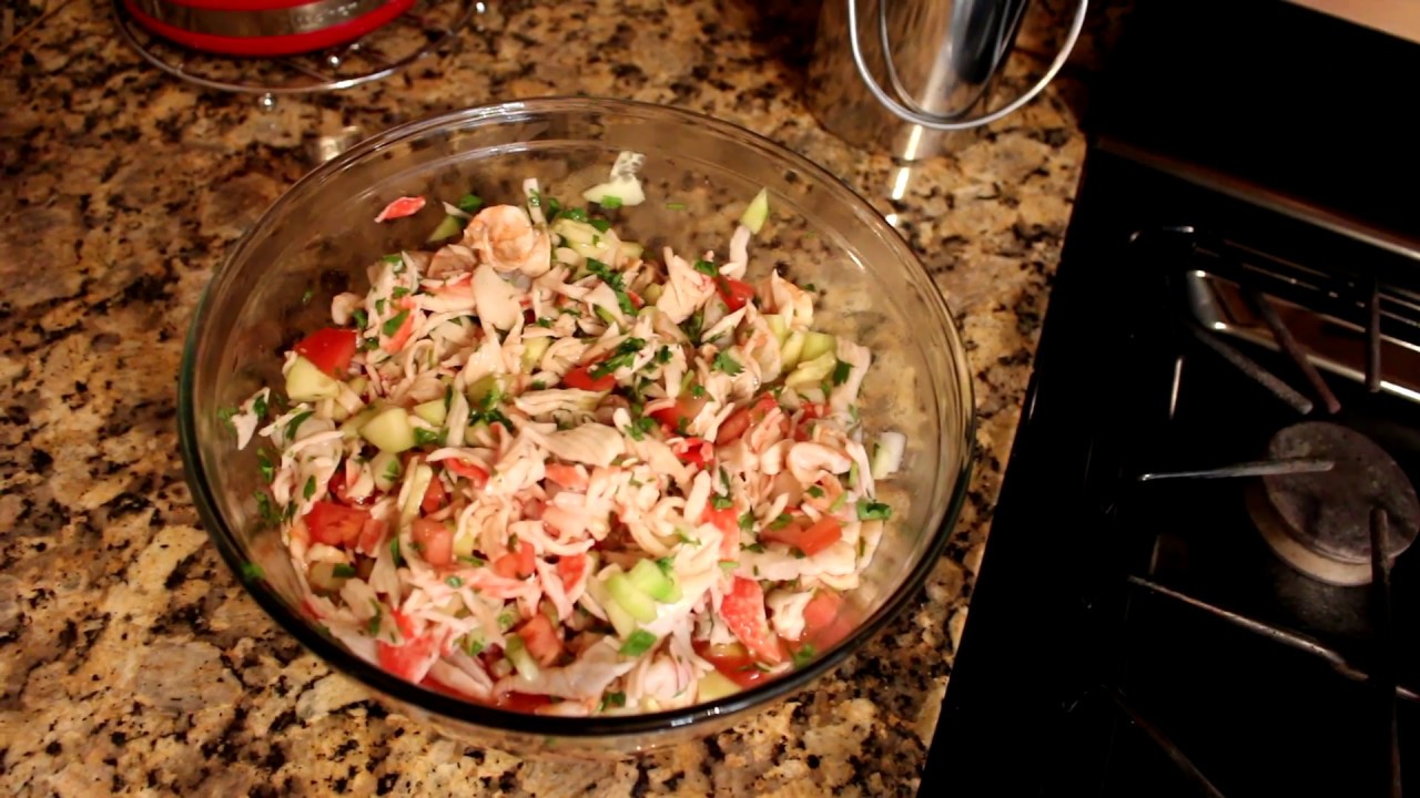 Ensalada de Jaiba con Camaron - YouTube