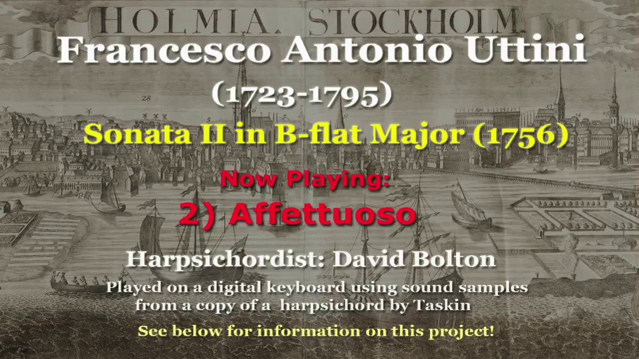 Francesco Antonio Uttini (1723-1795): Sonata II in B-flat Major - YouTube