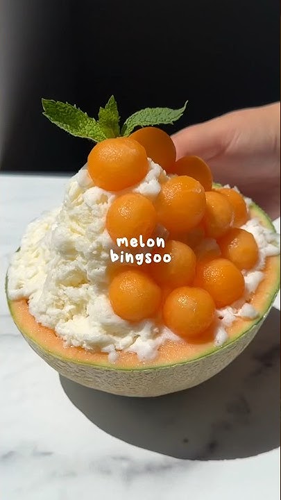 Making Korean Shaved Ice (Bingsoo) in a Melon! 🍧 - YouTube