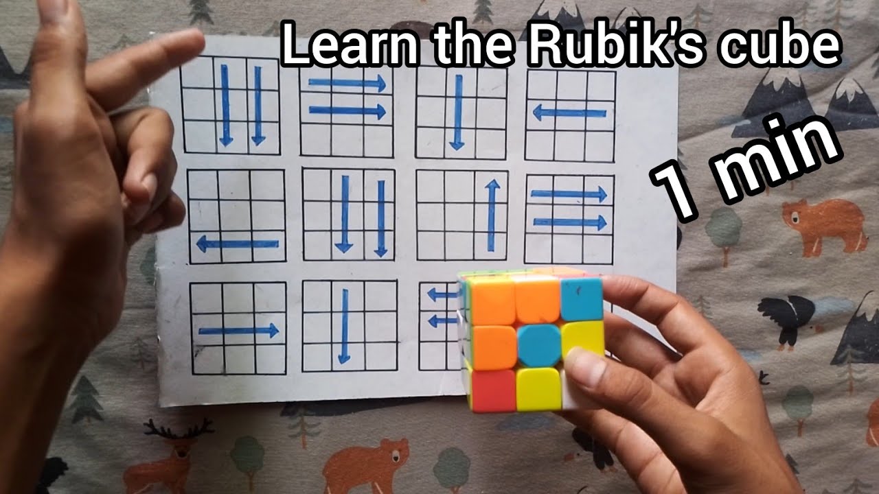 😃LEARN HOW TO SOLVE 3x3 RUBIK'S CUBE SOLVE IN LESS 1 MINUTE🥰 - YouTube