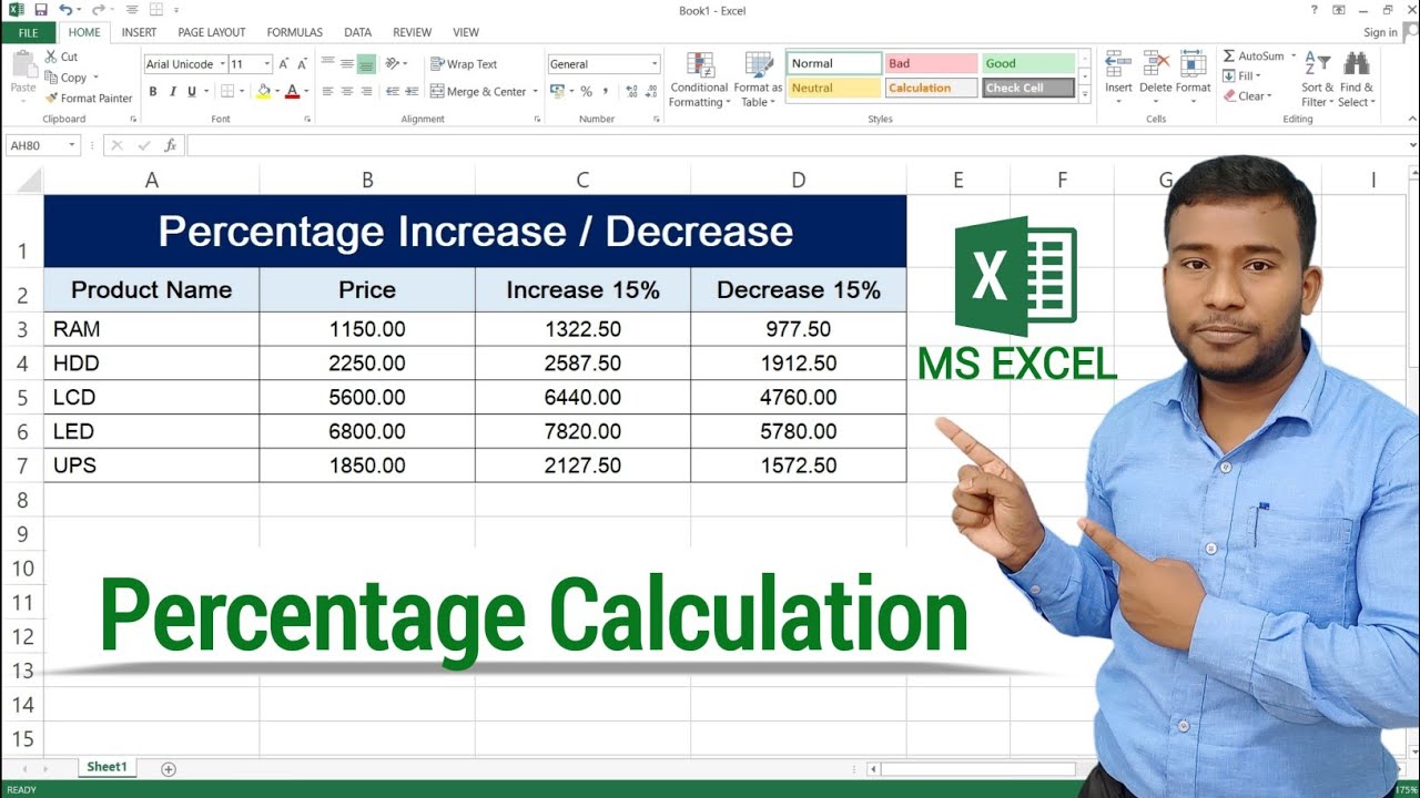MS Excel Percentage Calculation Calculate Percentage Increase And ms-excel-percentage-calculation-calculate-percentage-increase-and