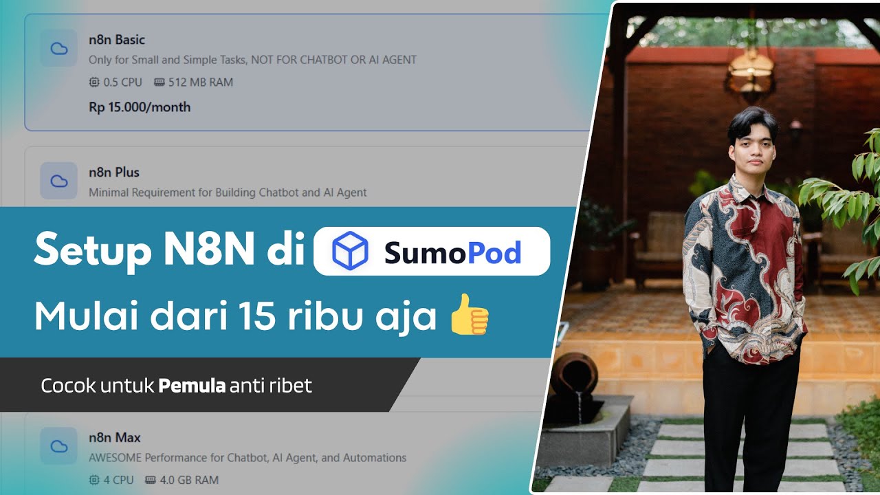 Setup N8N di Sumopod !!! Mulai dari 15 ribu aja 👍 - YouTube