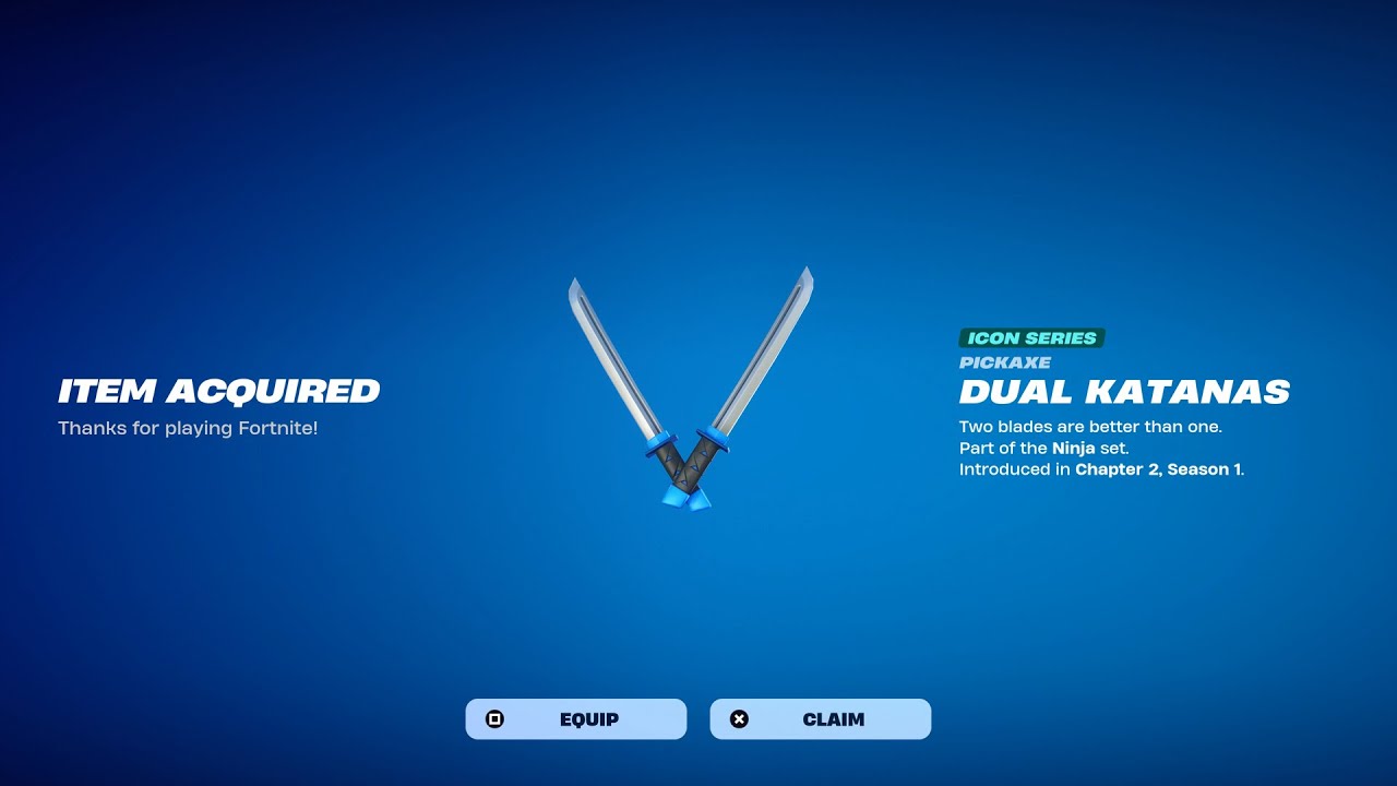 How To Get Dual Katanas Pickaxe NOW FREE In Fortnite (Unlocked Dual ...