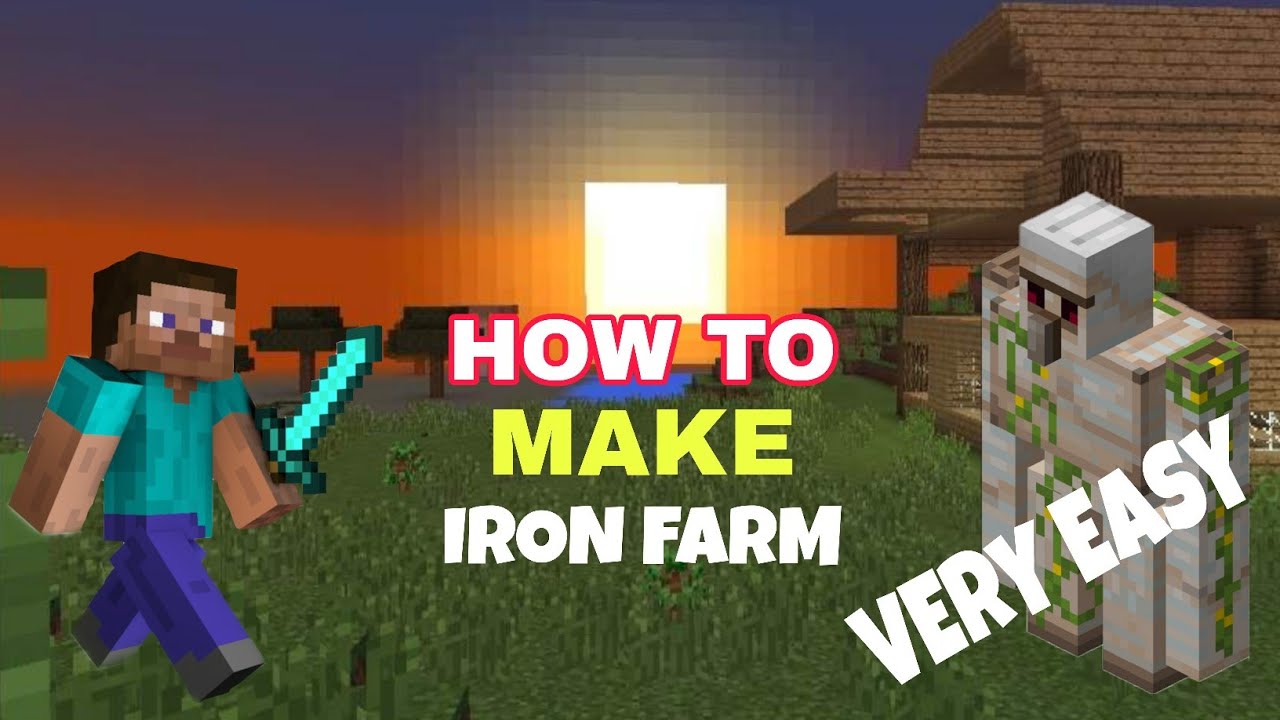 How To Make Iron Farm In Minecraft Without Zombies And Villagers ...