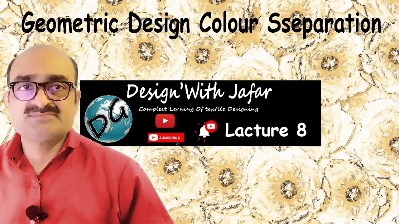 Geometric Design Colour Separation #designglobe #textiledesigning - YouTube