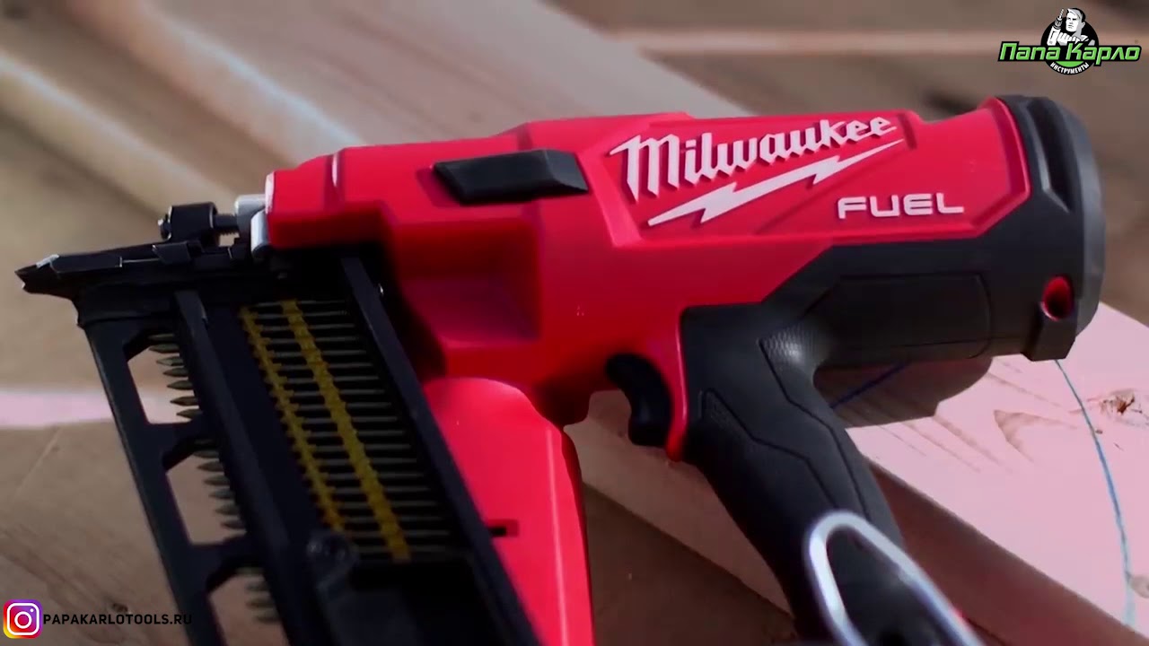 Гвоздезабивной пистолет Milwaukee 4933471406 M18 FUEL - YouTube