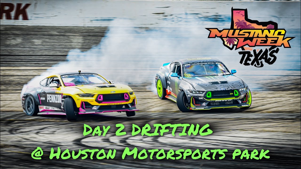 Mustang Week Texas Drifting at Houston Motorsports Park - YouTube