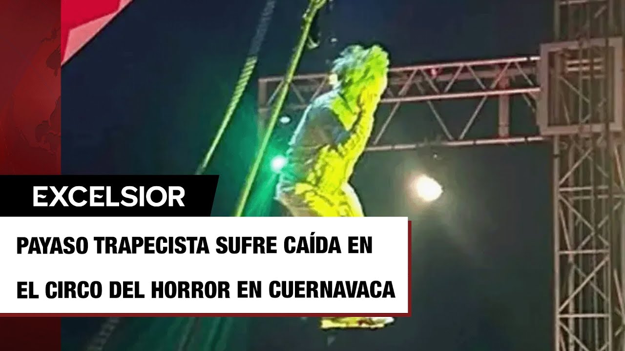 Payaso trapecista se desploma en plena función en Cuernavaca - YouTube