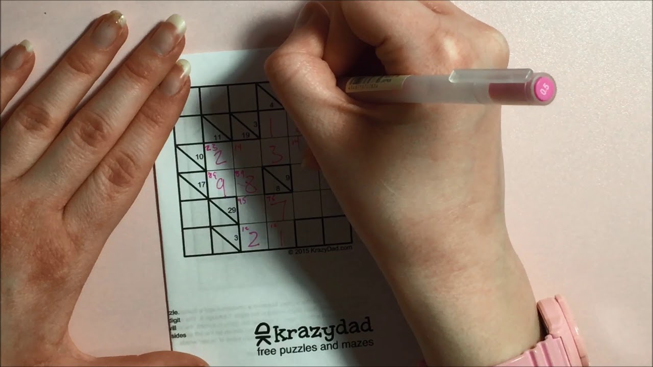 beginner kakuro examples and encouragement - YouTube