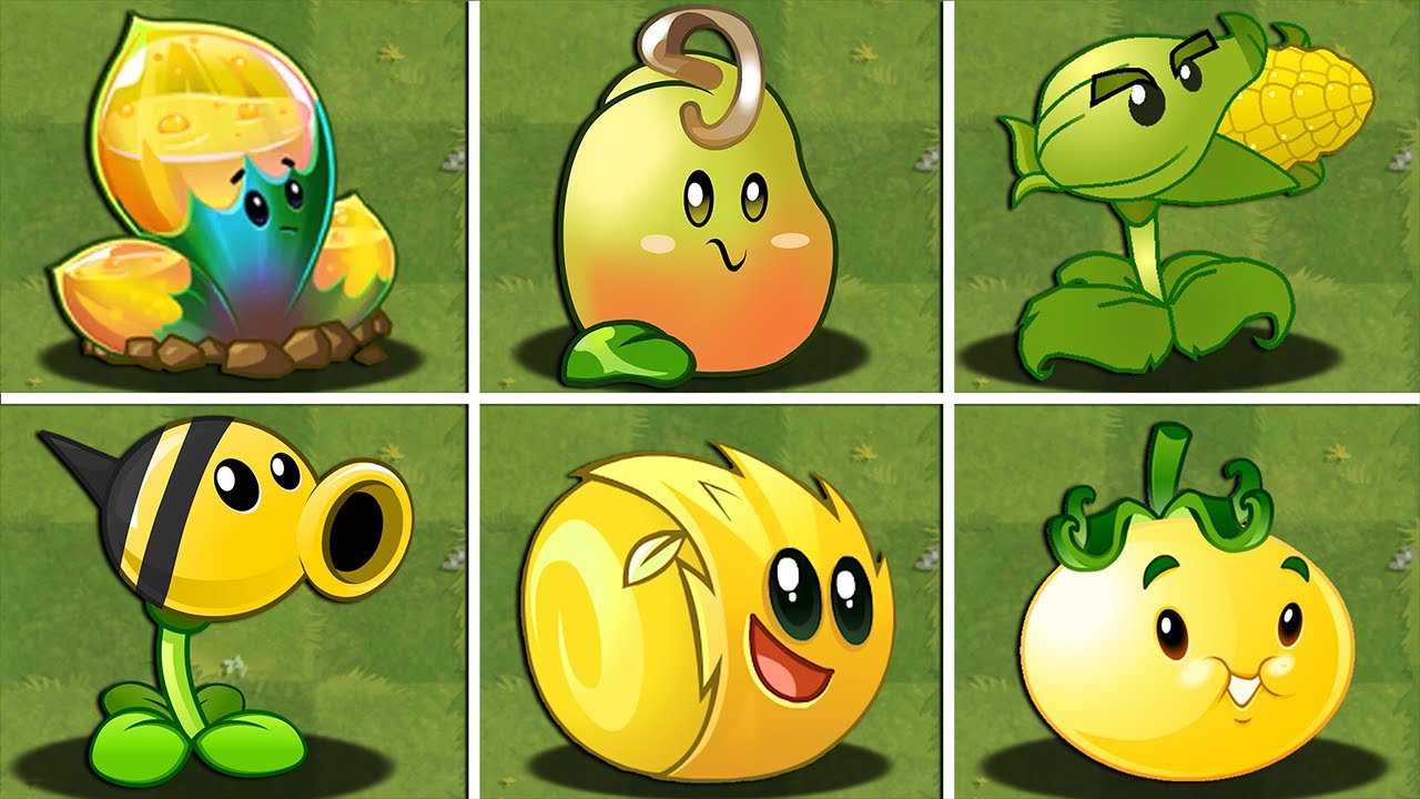 Plants vs Zombies 2 mod Final Boss - Every YELLOW Plants LEVEL 999999 ...