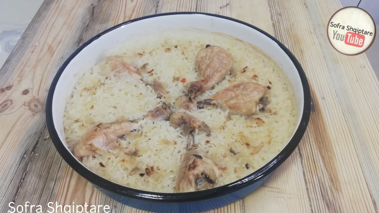 Oriz Tradicional me kofsha Pule/Rice with chicken thighs ...