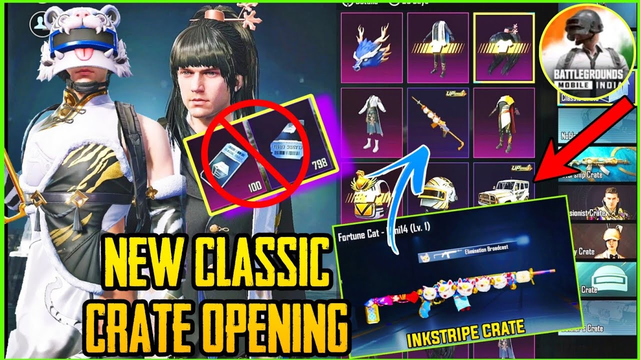 BEST CLASSIC CRATE EVER 😍 NEW CLASSIC CRATE OPENING IN BGMI | NEW ...