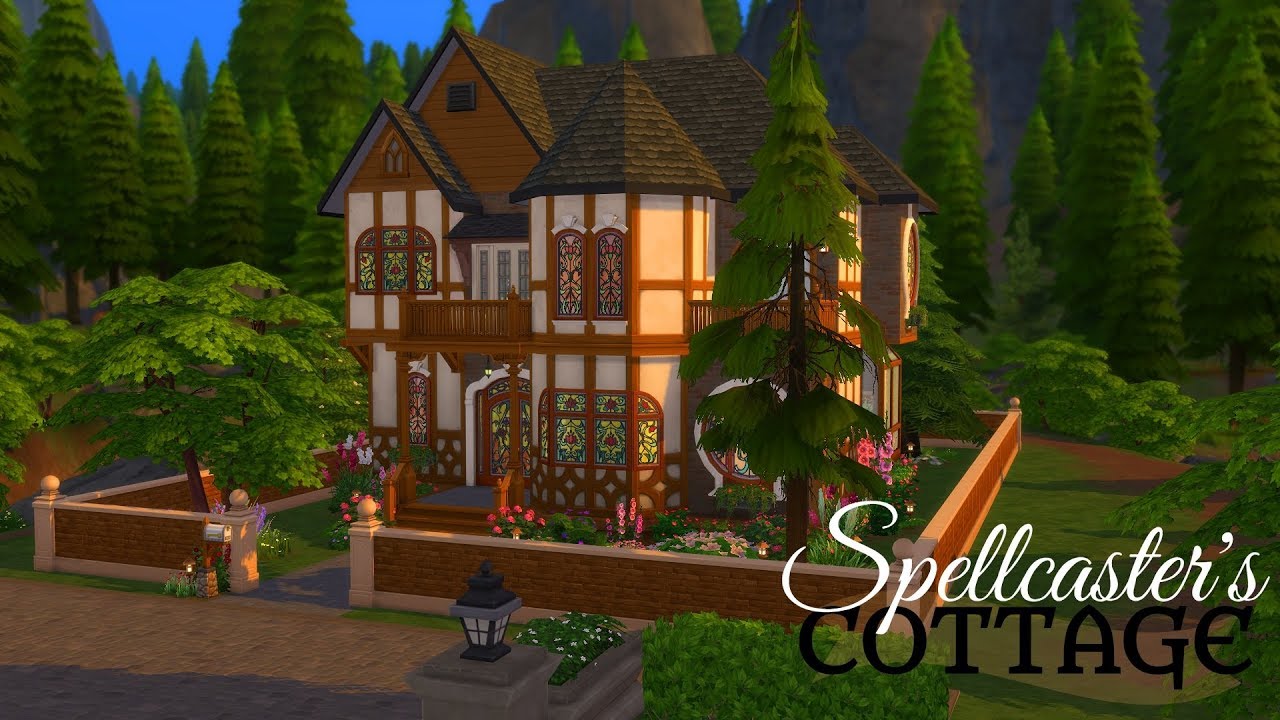 Spellcaster's Cottage | Sims 4 Speed Build - YouTube