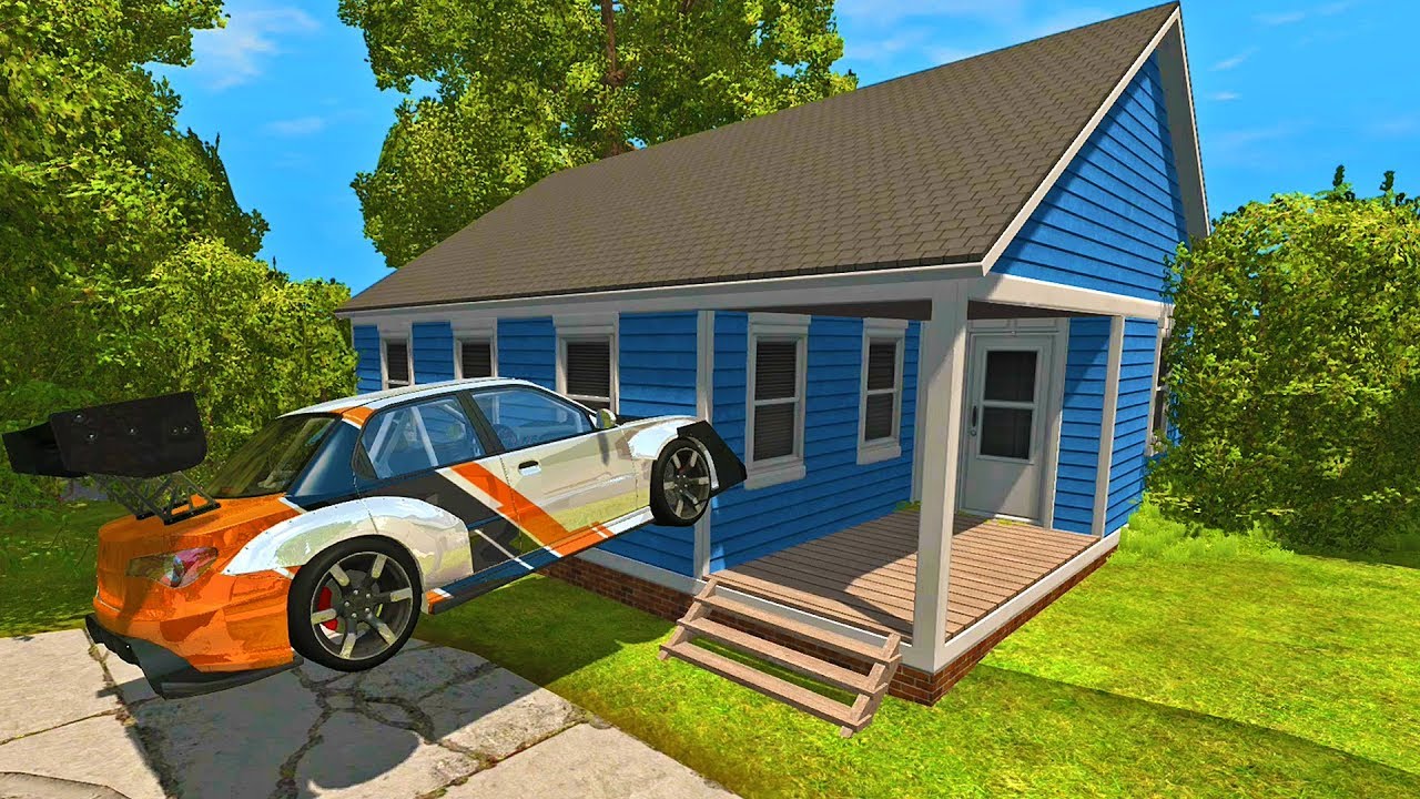 Experiment - Car Driving Into House - YouTube