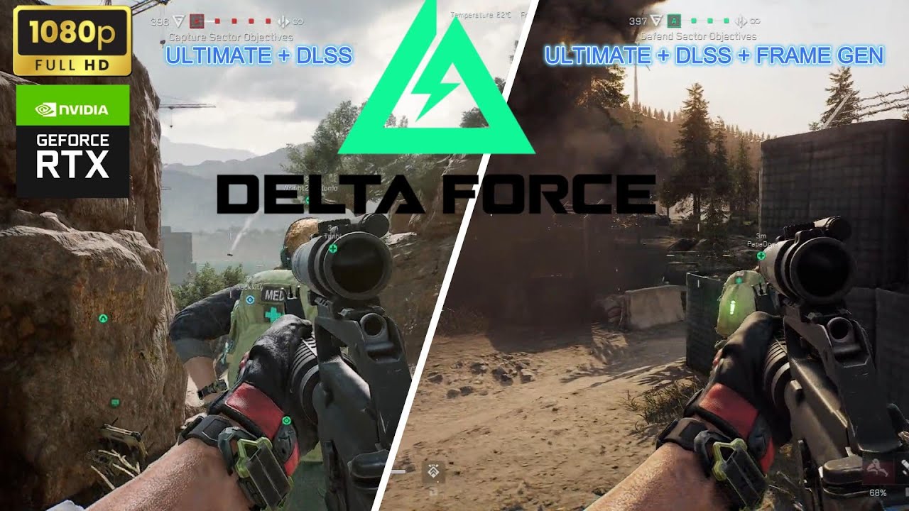 Delta Force FPS - RTX 4060 1080P DLSS + FRAME GEN Compare Ultimate ...
