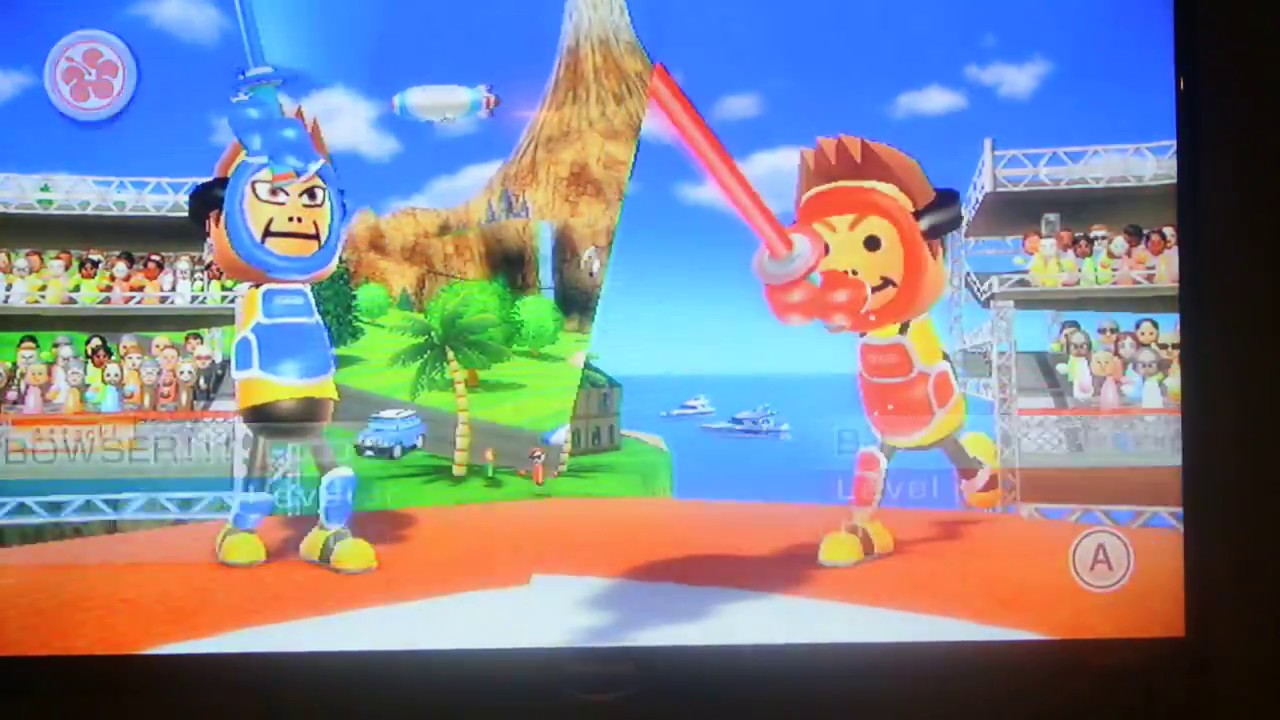 Bowser Plays #3: Wii Sports Resort Sword Fighting (ft peewee and jr ...
