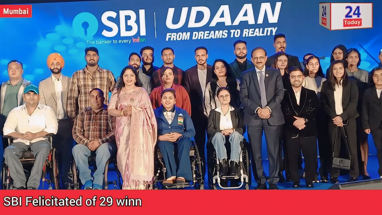 SBI Felicitated of 29 winners at Paris 2024 Paralympic games Players ...