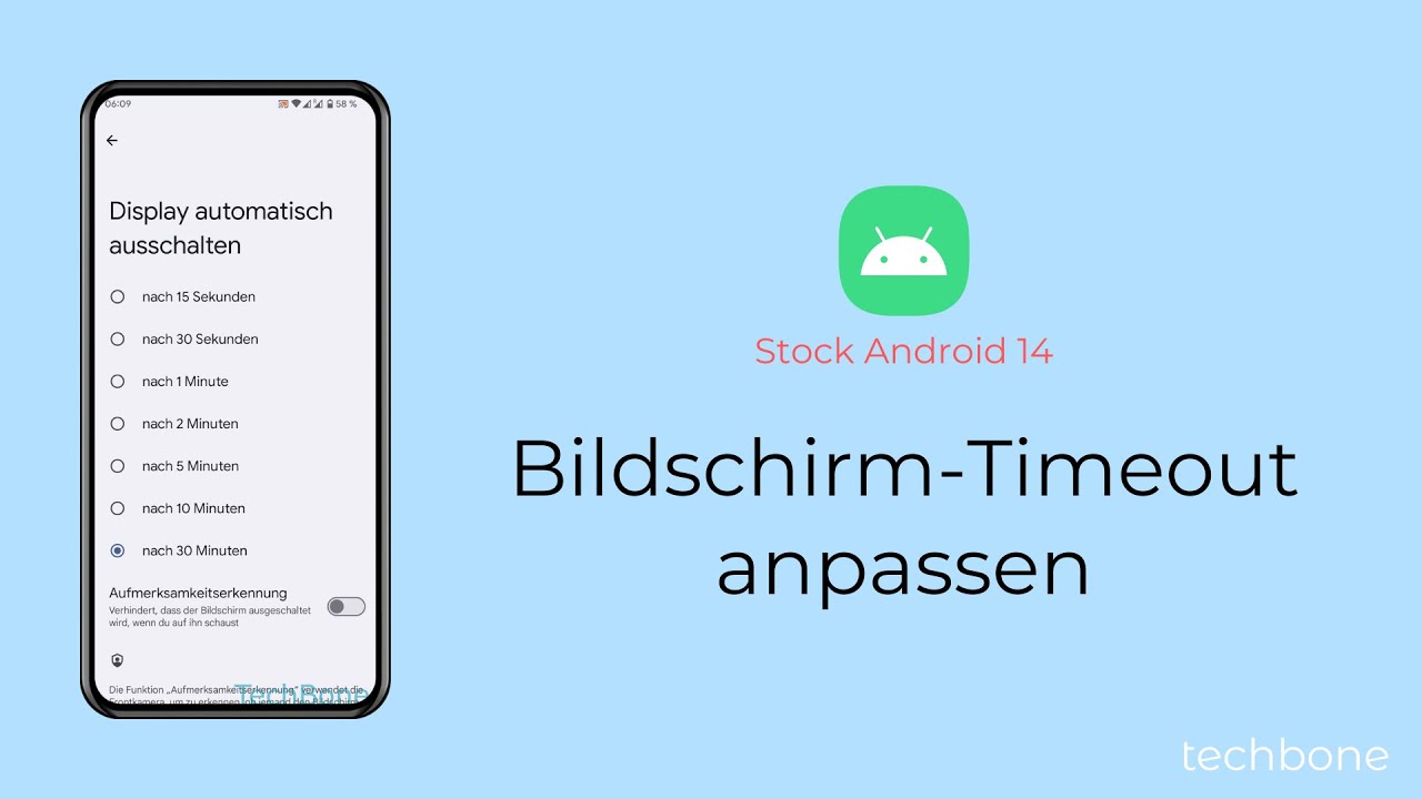 Bildschirm-Timeout anpassen [Android 14] - YouTube