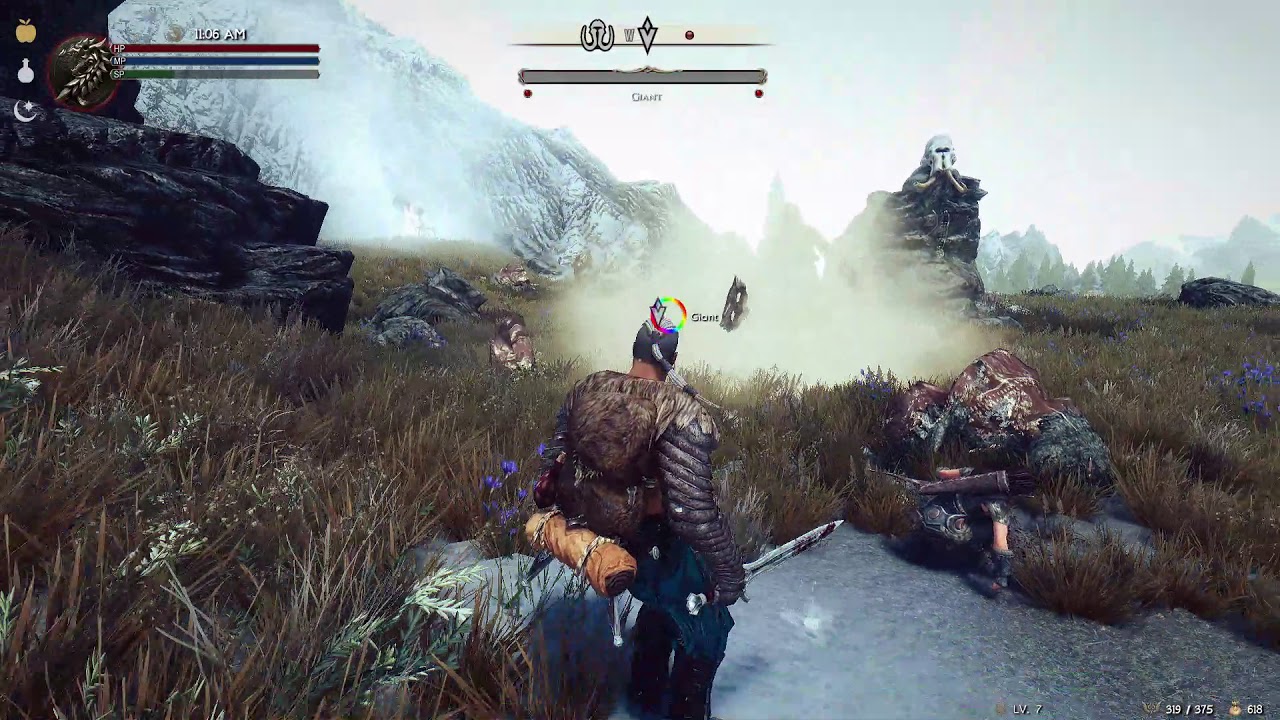 Skyrim Modded Gameplay #1: vs Giant - YouTube