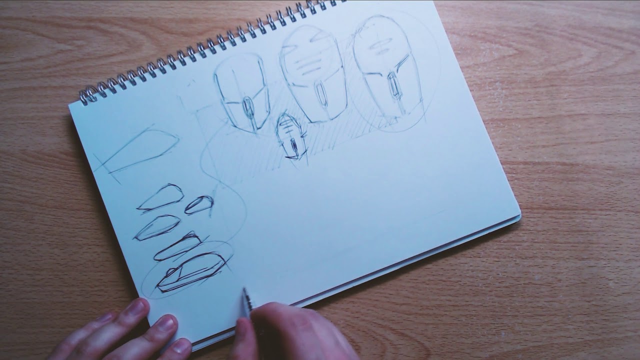 Product design concept sketching - Gaming mouse - YouTube