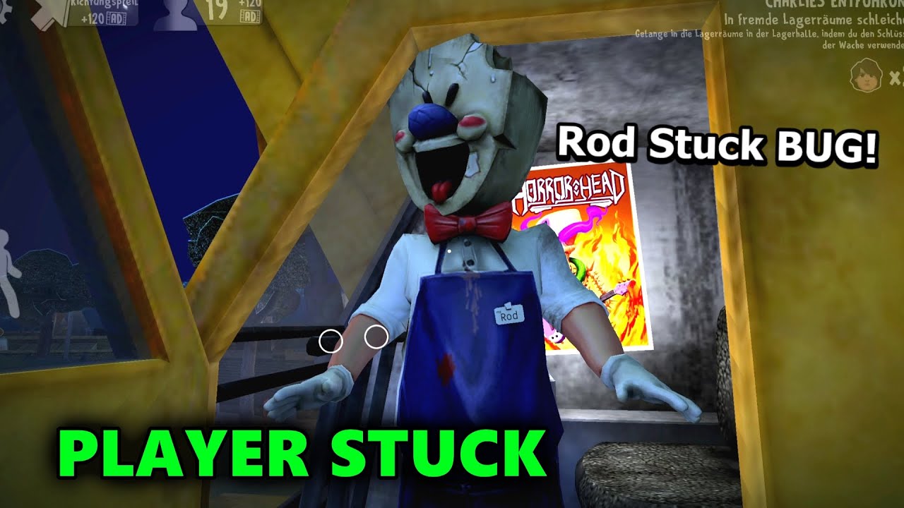 Ice Scream 1 Bug! Player and Rod Stuck Bug - In Improved Update - YouTube