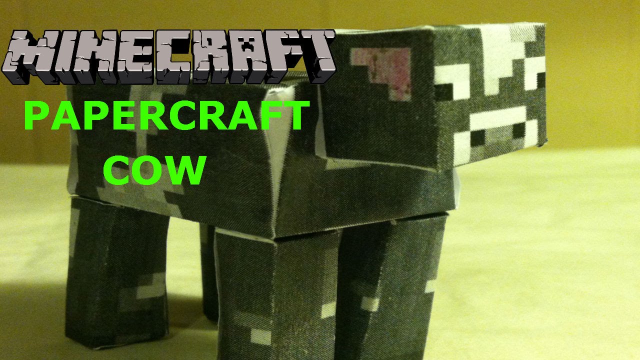 How to Make a Minecraft Papercraft Cow - By Flower Jam - YouTube